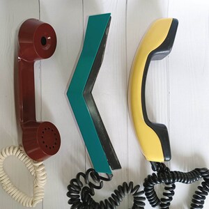 Set Vintage Rotary Telephone Parts, Handset From a Landline Phone of ...