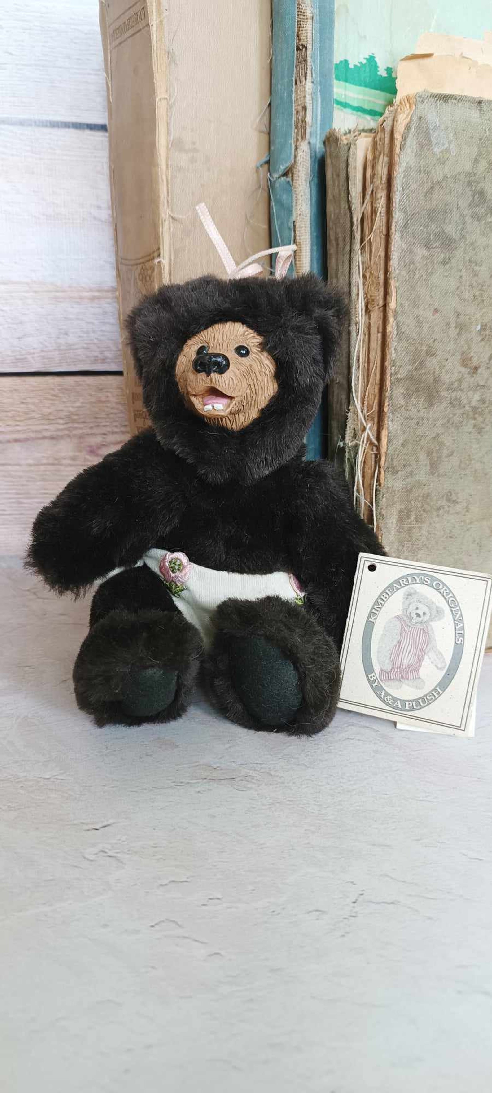 Vintage Teddybär Kimbearly's Originals Mini Baby Zoe Bear Mohair Teddy ...