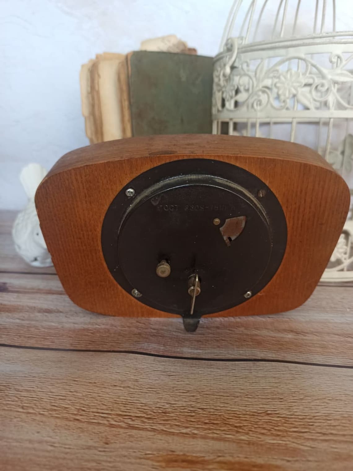 Antiques 60s Vintage decor Soviet clock Wooden table clock | Etsy
