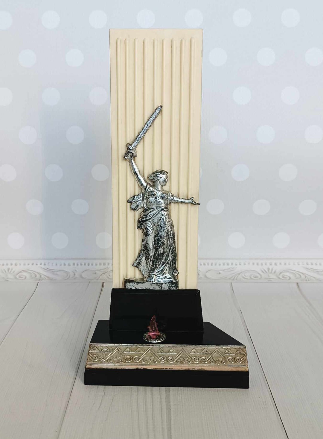 Rare Soviet Souvenir Motherland USSR Vintage Plaque Stalingrad Table ...
