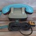 Vintage Turquoise Telephone Retro Decor Vintage Home Decor Desk Phone ...