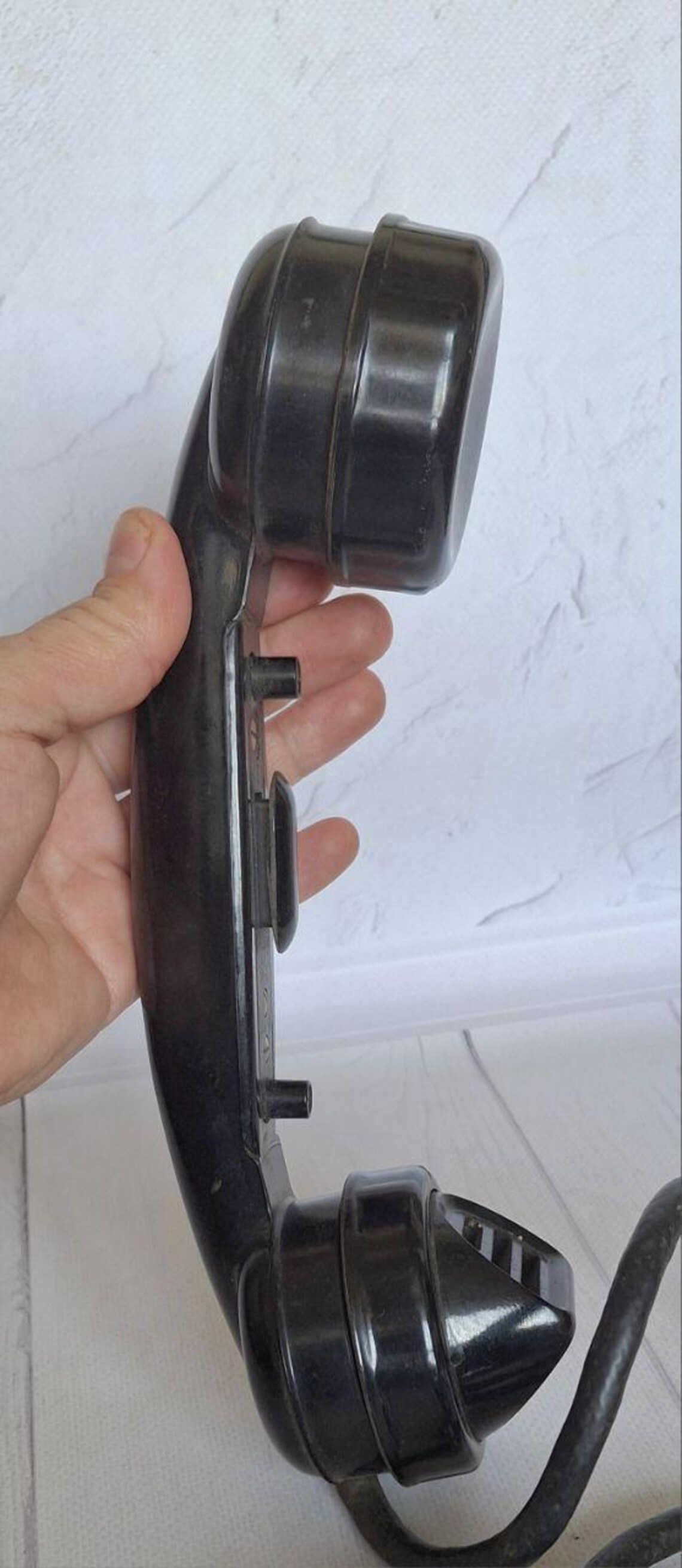 Vintage Rotary Telephone Parts, Handset From a Landline Phone of the ...