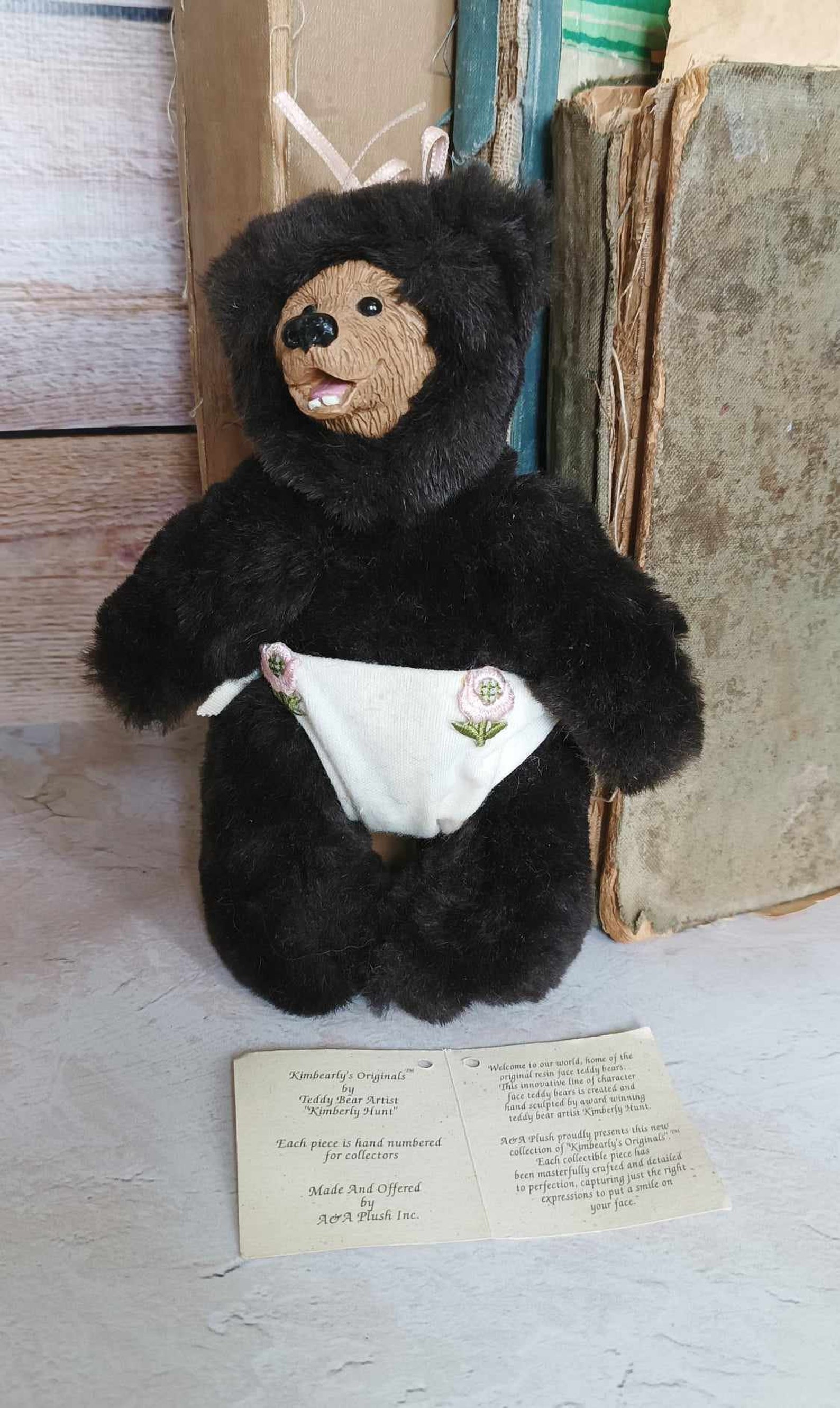 Vintage Teddybär Kimbearly's Originals Mini Baby Zoe Bear Mohair Teddy ...