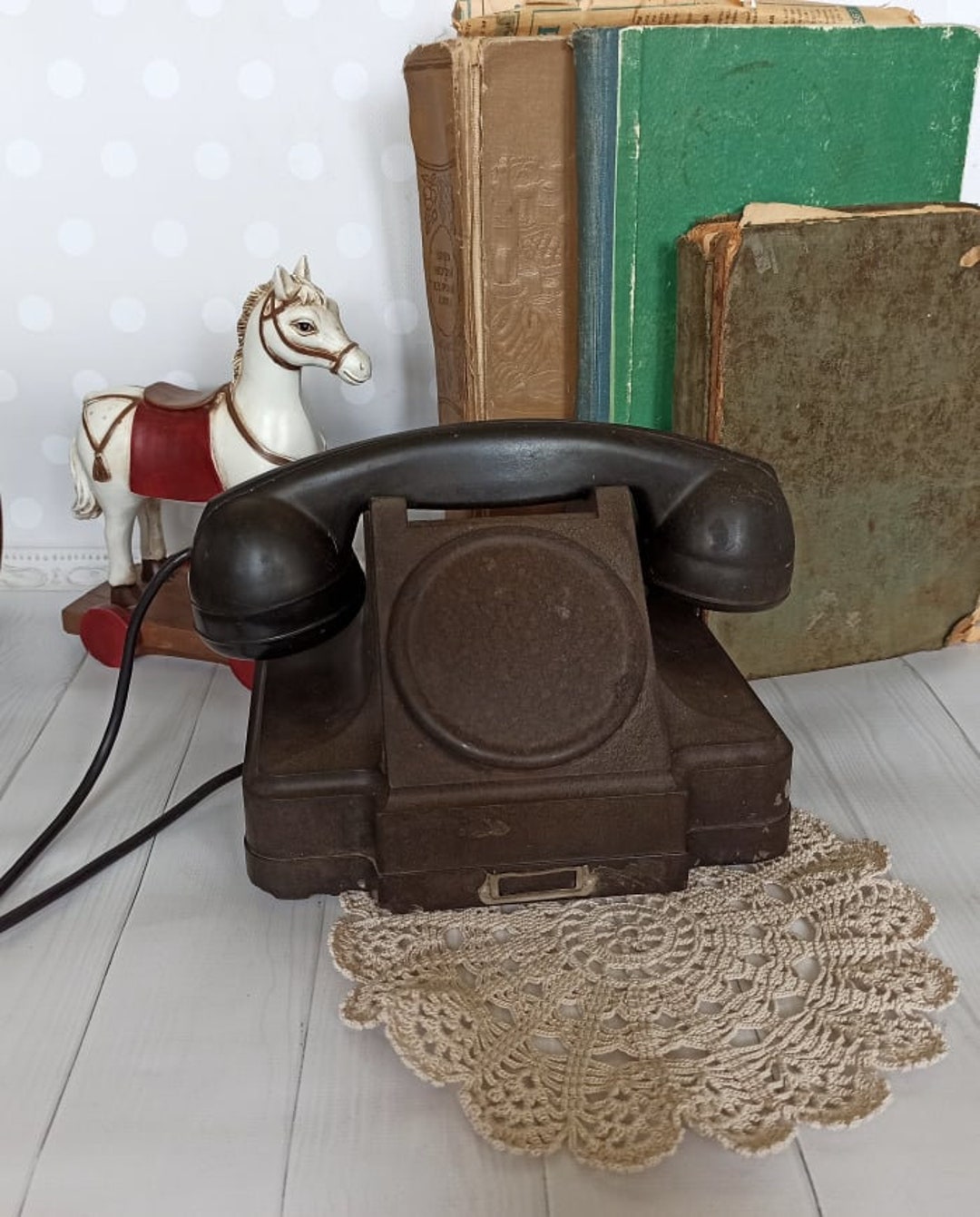 1950 Vintage Telephone Retro Office Decor Old Phone Vintage Home Decor ...