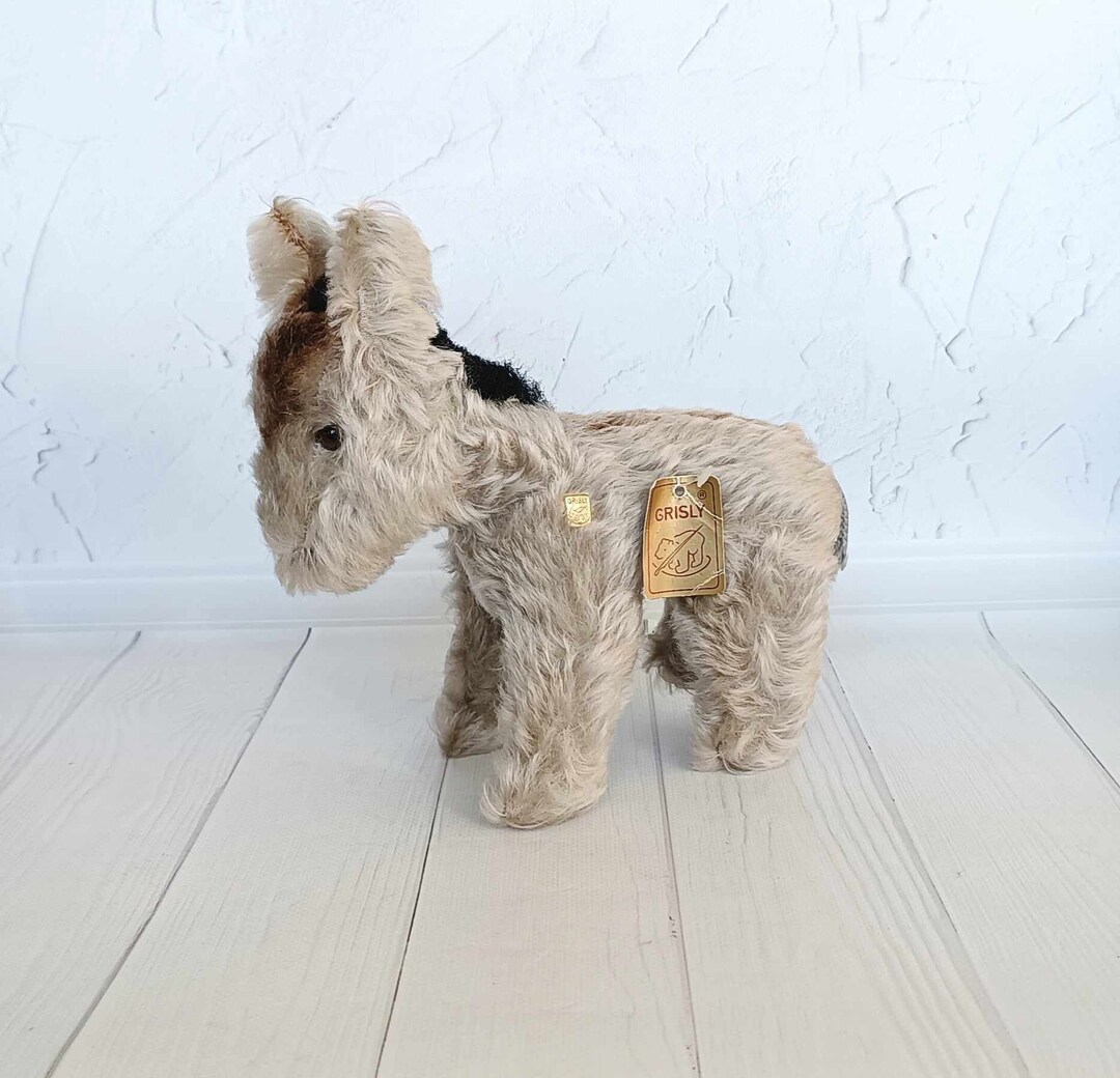 Vintage German Grisly Donkey, Antique Toy Donkey, Grisly Toy, Mohair ...