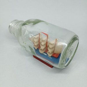Mini Ship in a Bottle Miniature Ship in Bottle Beach House Decor ...