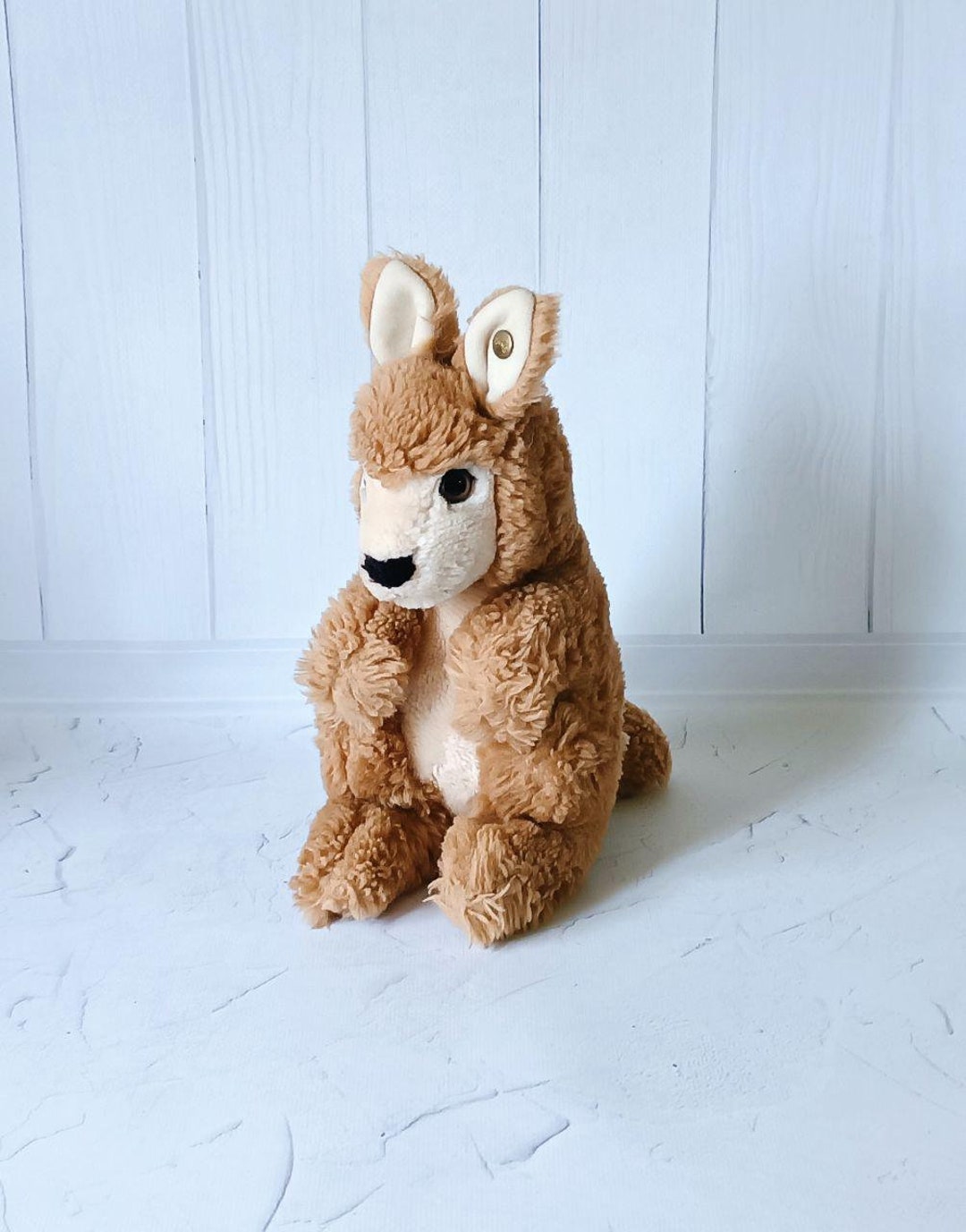 Steiff Plush Kanga Baby Kangaroo 062728 Button Original Steiff Plush ...