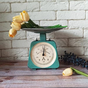 Vintage Metal Kitchen Weighing Scale Rustic Scale Antique | Etsy