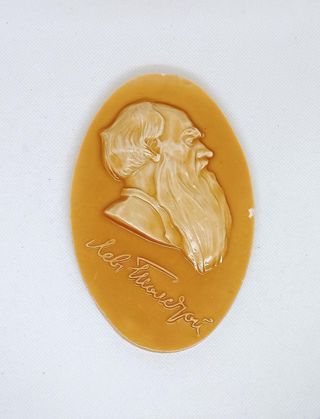 Soviet Memorabilia Ceramic Portrait of Leo Tolstoy USSR Plaque 1970s ...