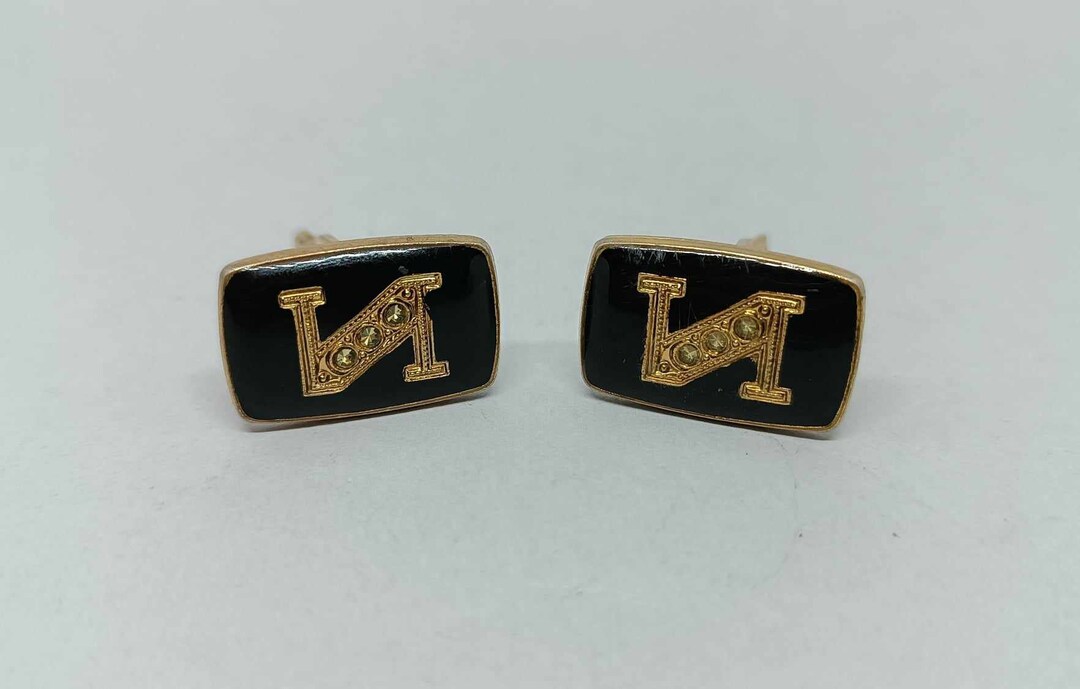 Soviet Vintage Black Cufflinks 1970 Made in USSR Vintage Accessory ...