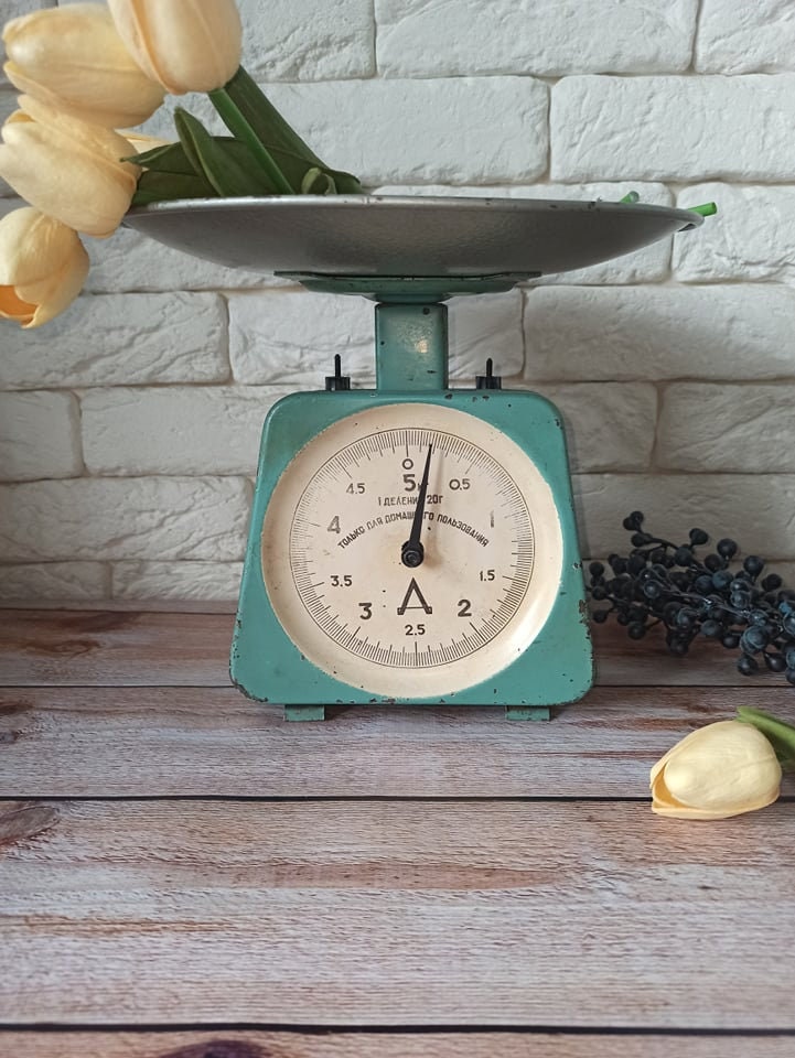 Vintage Metal Kitchen Weighing Scale Rustic Scale Antique | Etsy