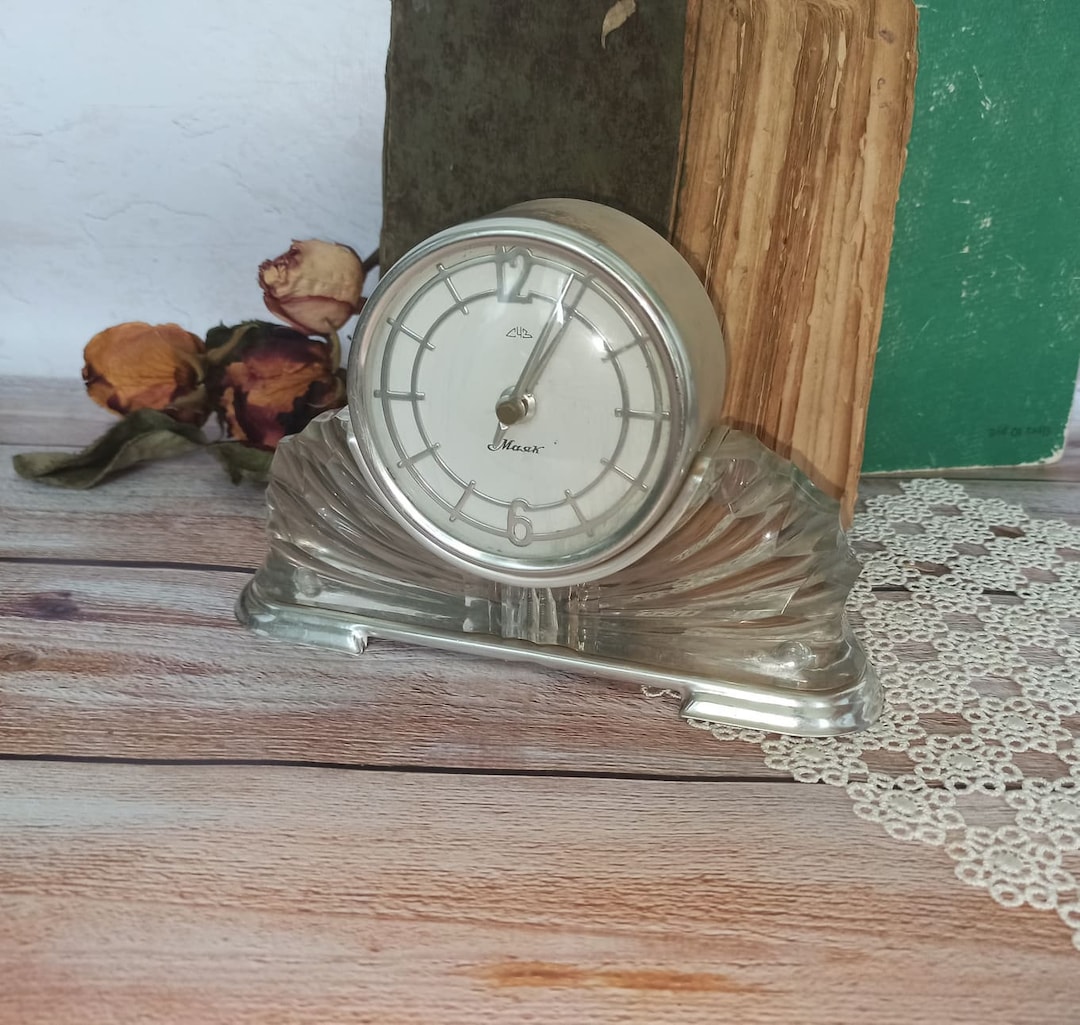 Vintage 50s Soviet Mantel Clock Vintage Home Decor Retro Clock the USSR ...