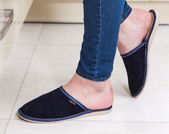 Blue House Slippers - Etsy