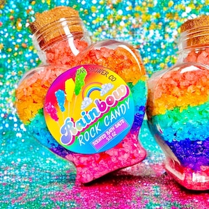 Rainbow Rock Candy Scented Bath Salts - Bath Salts - Pride Gift - Bath ...