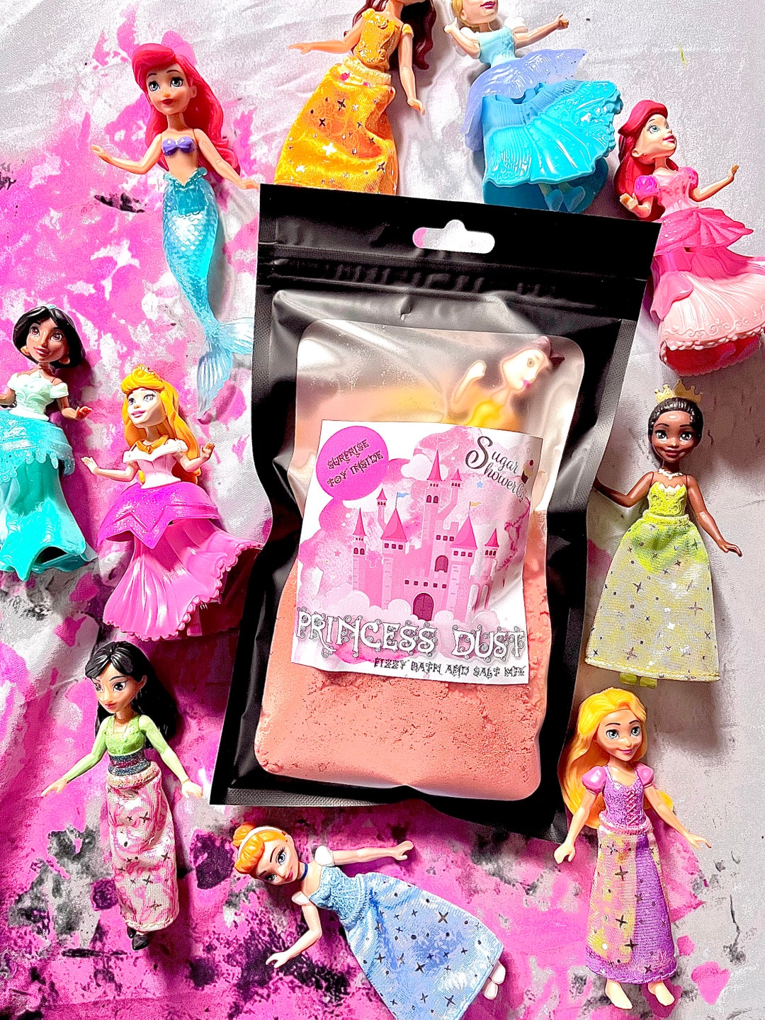 Princess Dust - Bath Fizzy & Salt Mix - Toy Included! Fizzy Bath Mix ...