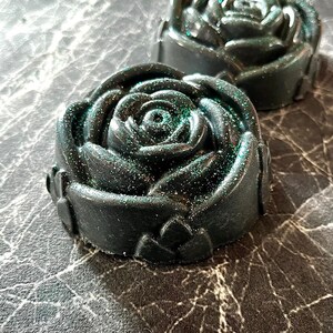 Black Rose Soap Bar - Rose Soap - Rose Scented Hand & Body Soap - No Waste Soap - Gothic Soap ...
