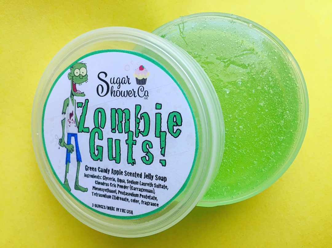 Zombie Guts Jelly Soap: Green Candy Apple Scented - Halloween Soap - Etsy