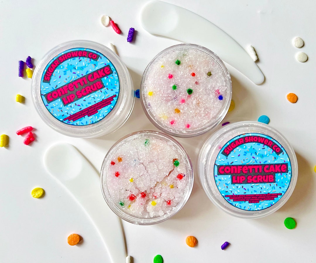 Confetti Cake Lip Scrub – Birthday Cake Scent, With Scooper - Etsy