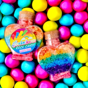 Rainbow Rock Candy Scented Bath Salts - Bath Salts - Pride Gift - Bath ...