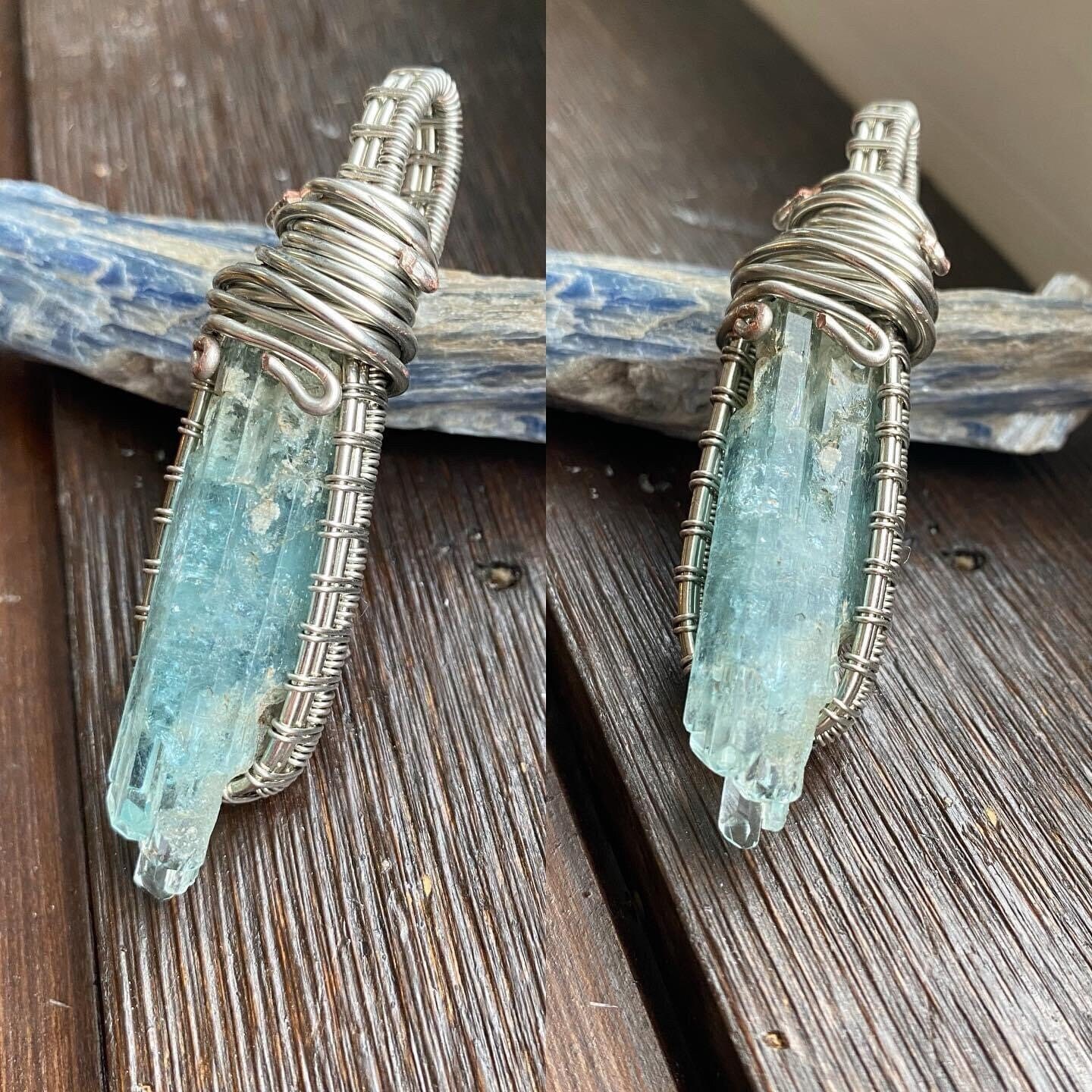 Aquamarine Pendant Etsy
