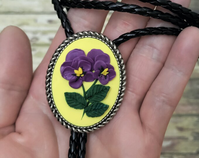 Custom Tulip Bolo Tie Floral Western Gift for Her Tattoo Flower Bolo ...