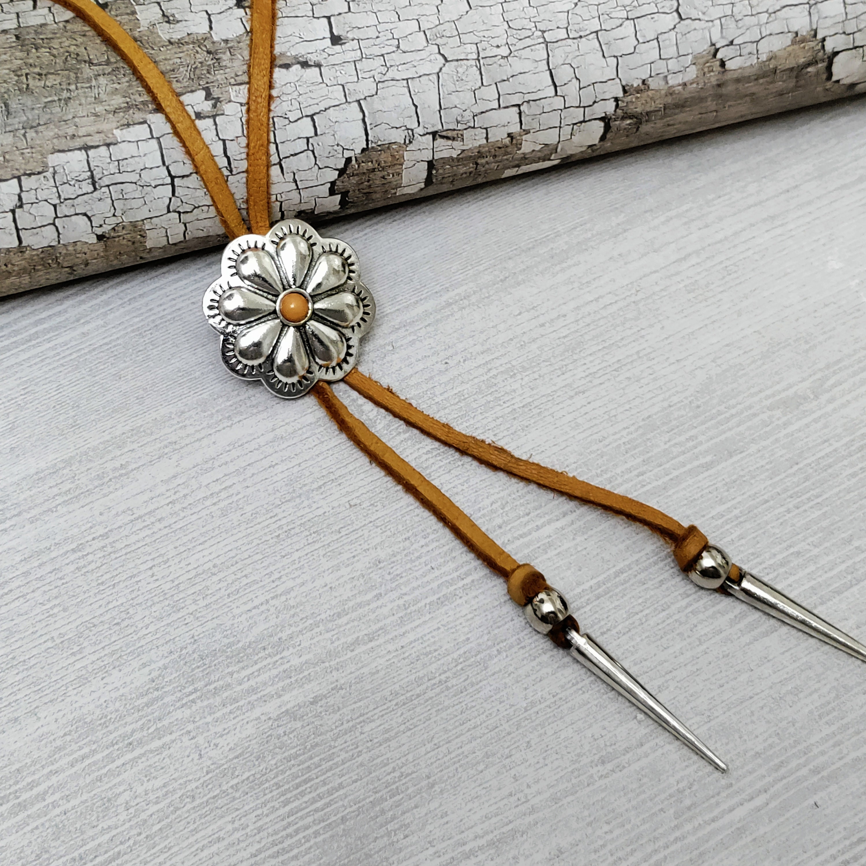 Daisy Gemstone Bolo Tie Western Cowboy Cowgirl Neckties Bola Tie ...