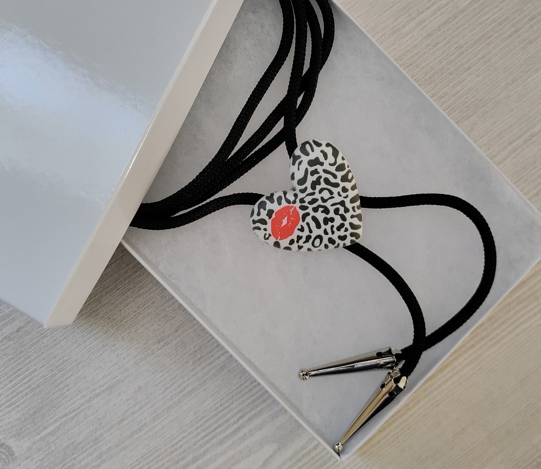 Heart Bolo Tie Woman Bolo Tie Western Cowboy Style Bolo Tie Leather ...