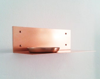 40 Cm Copper Wall Shelf Copper Wall Shelf | Etsy