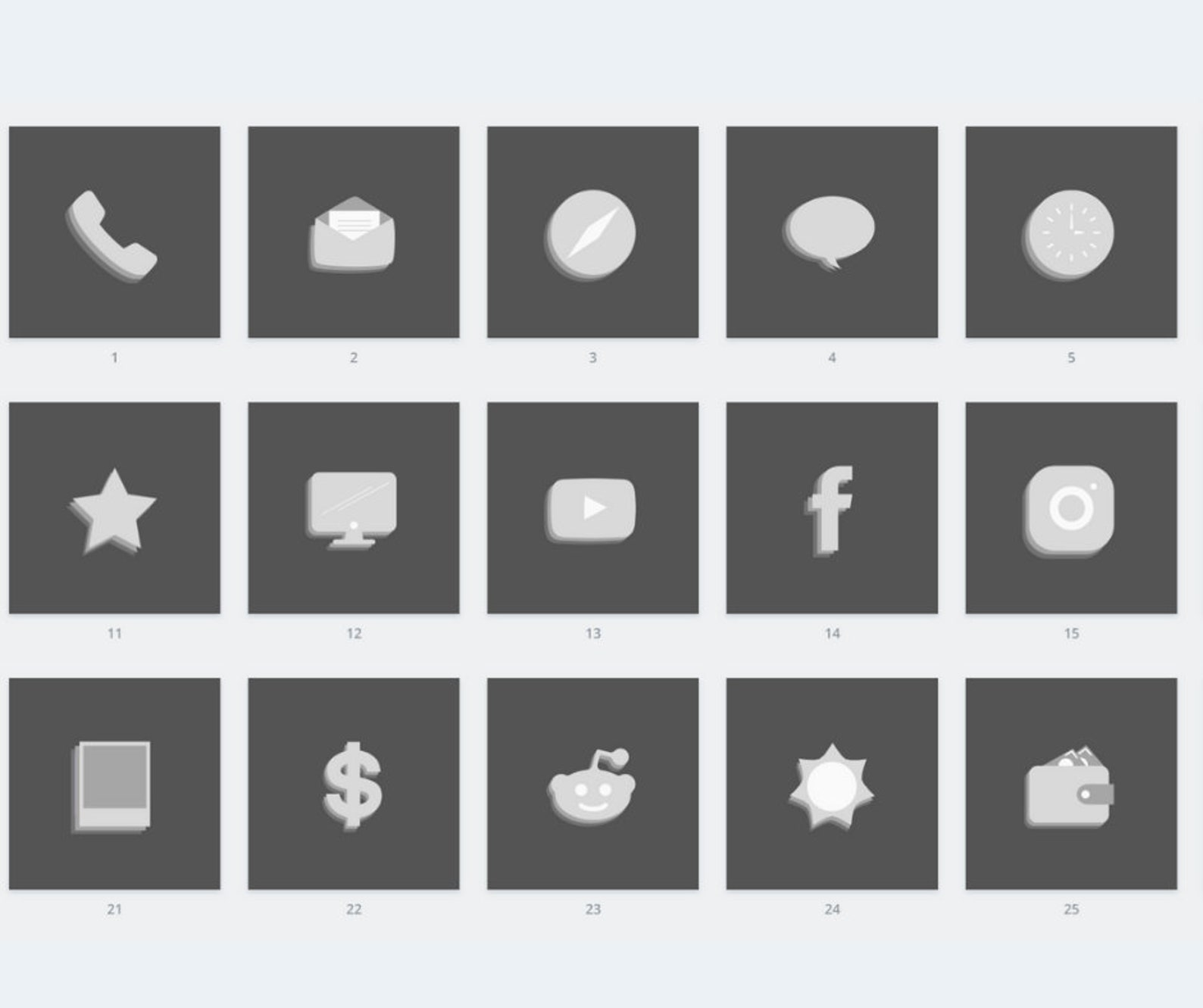 Gris iOS 14 Iconos App Cubre Escala de Grises Pantalla de Inicio ...