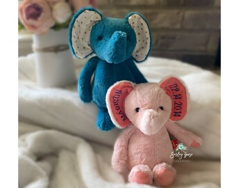 Personalized Baby Elephant Plush - Etsy