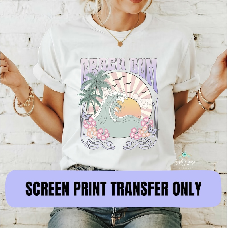 Beach Bum Screen Print - Etsy