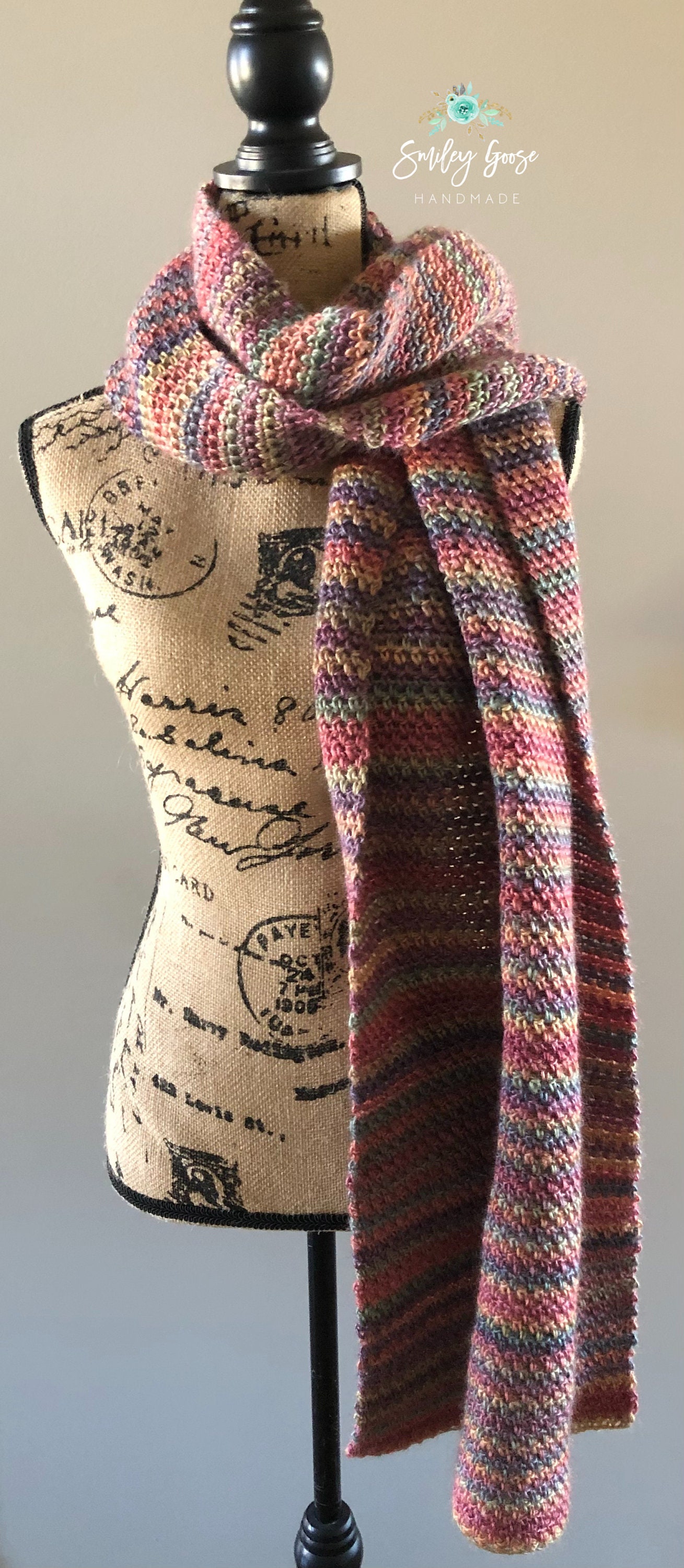 CROCHET SCARF PATTERN: Arden Blanket Scarf Easy Scarf - Etsy