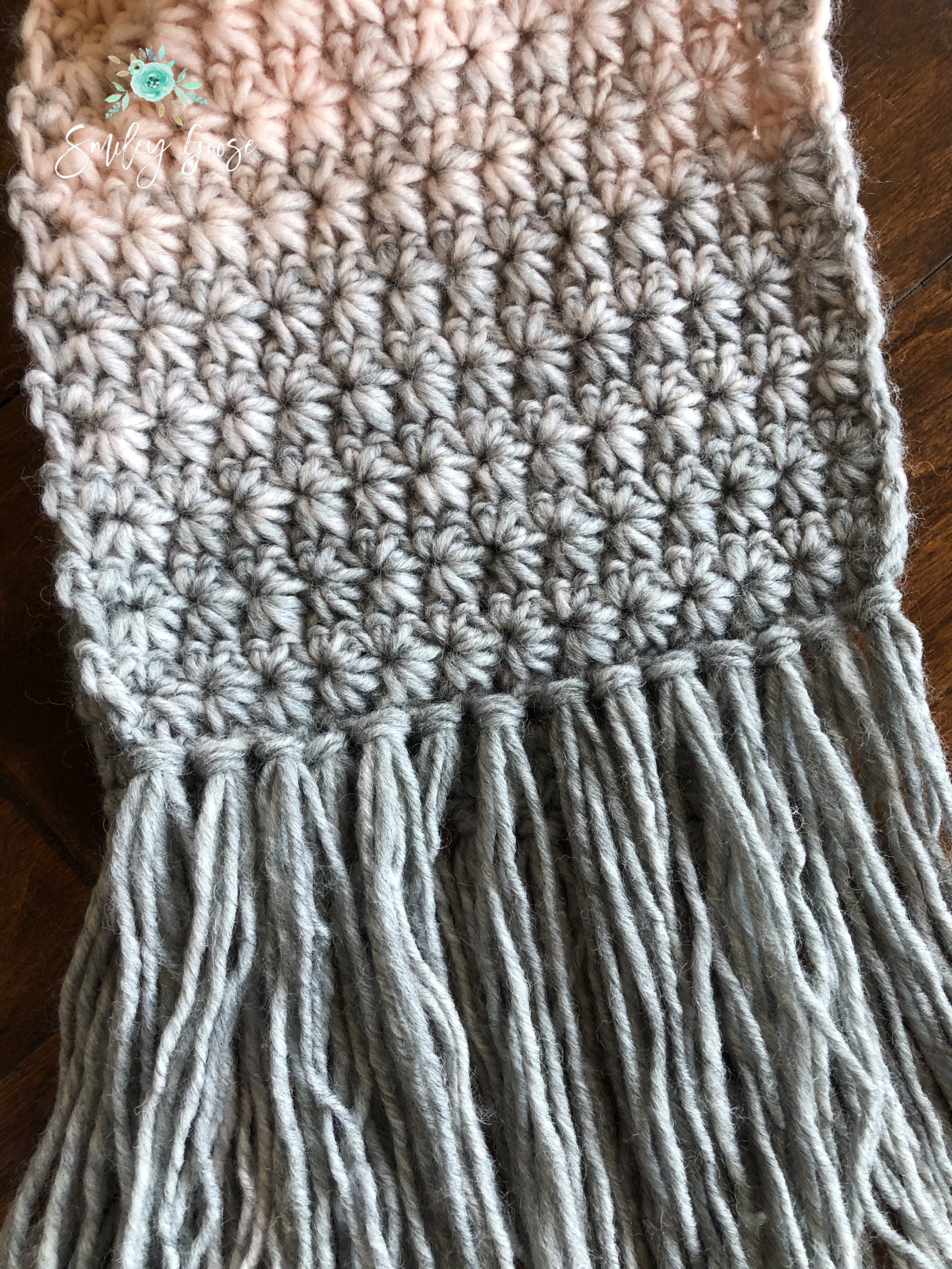 CROCHET SCARF PATTERN: Adelia Scarf Star Stitch Scarf Long - Etsy