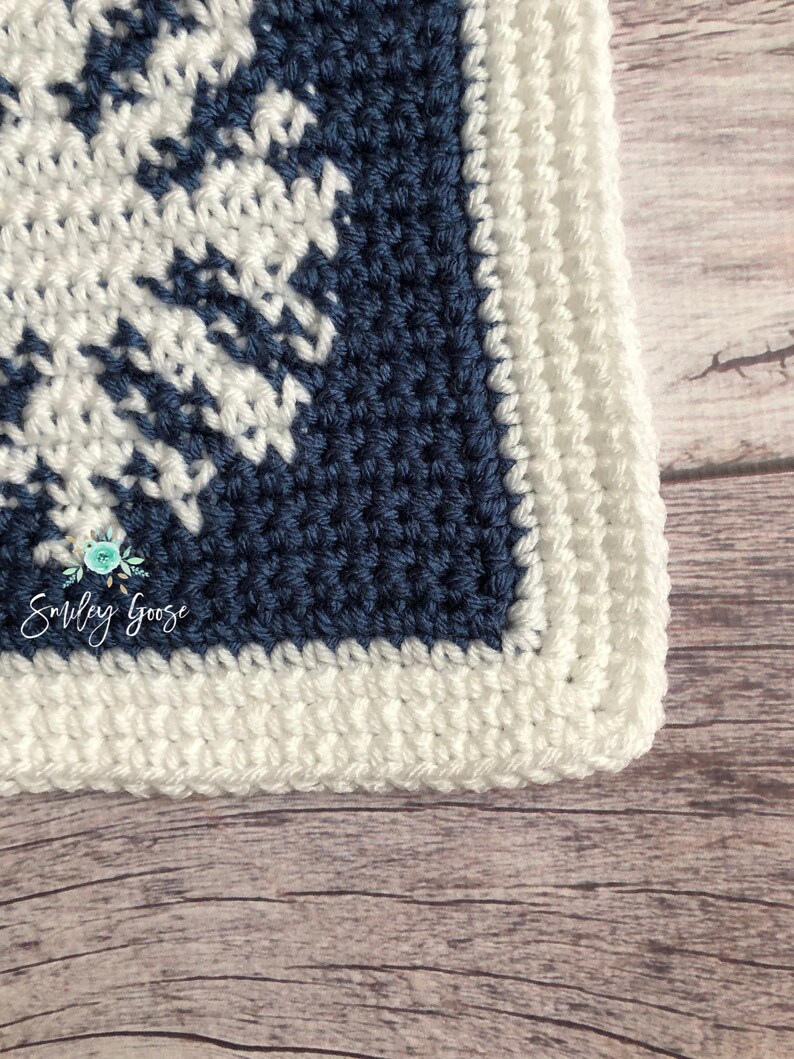 Crochet Blanket Pattern Snowflake Throw Blanket Christmas | Etsy