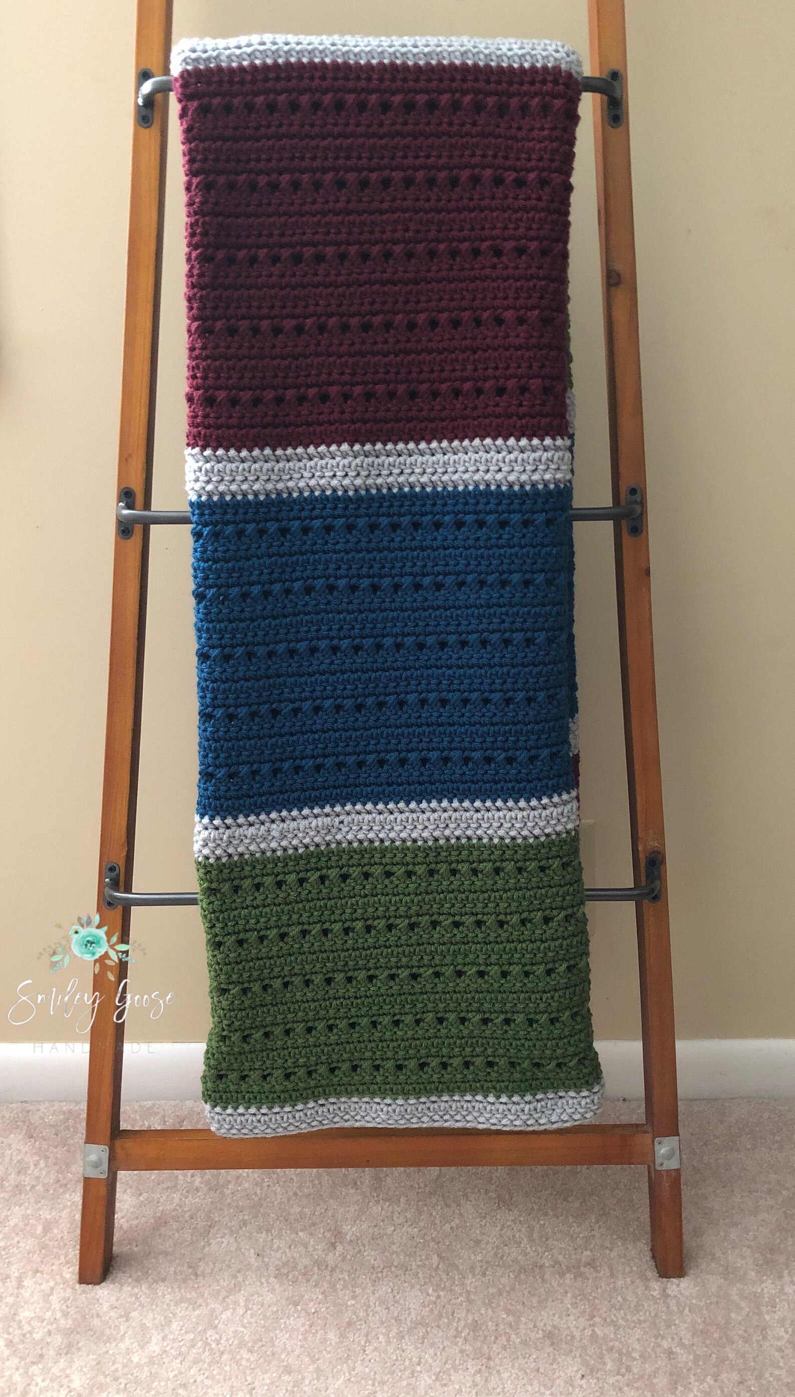 CROCHET BLANKET PATTERN: Rowan Throw Blanket, Easy Crochet Afghan ...
