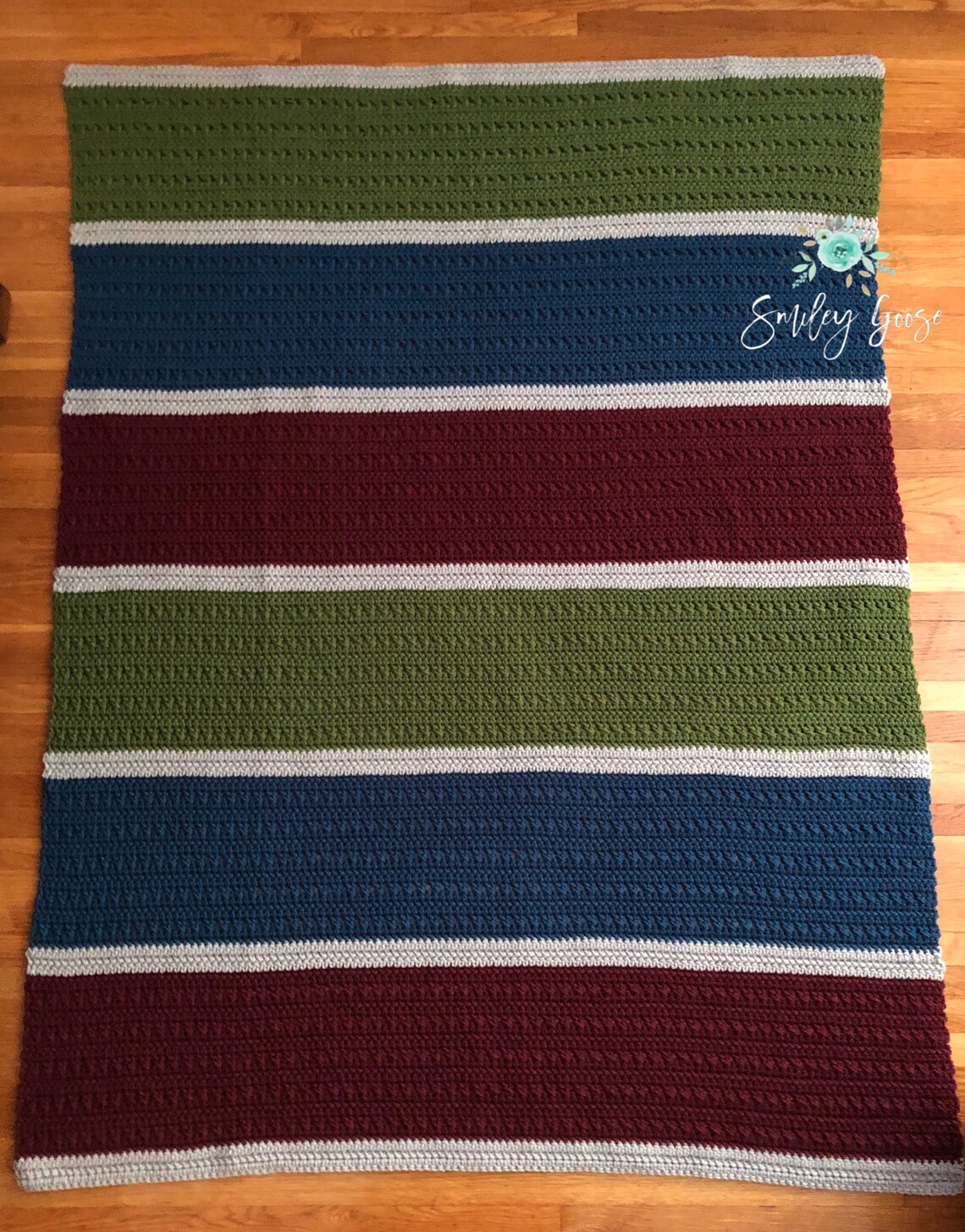 CROCHET BLANKET PATTERN: Rowan Throw Blanket, Easy Crochet Afghan ...