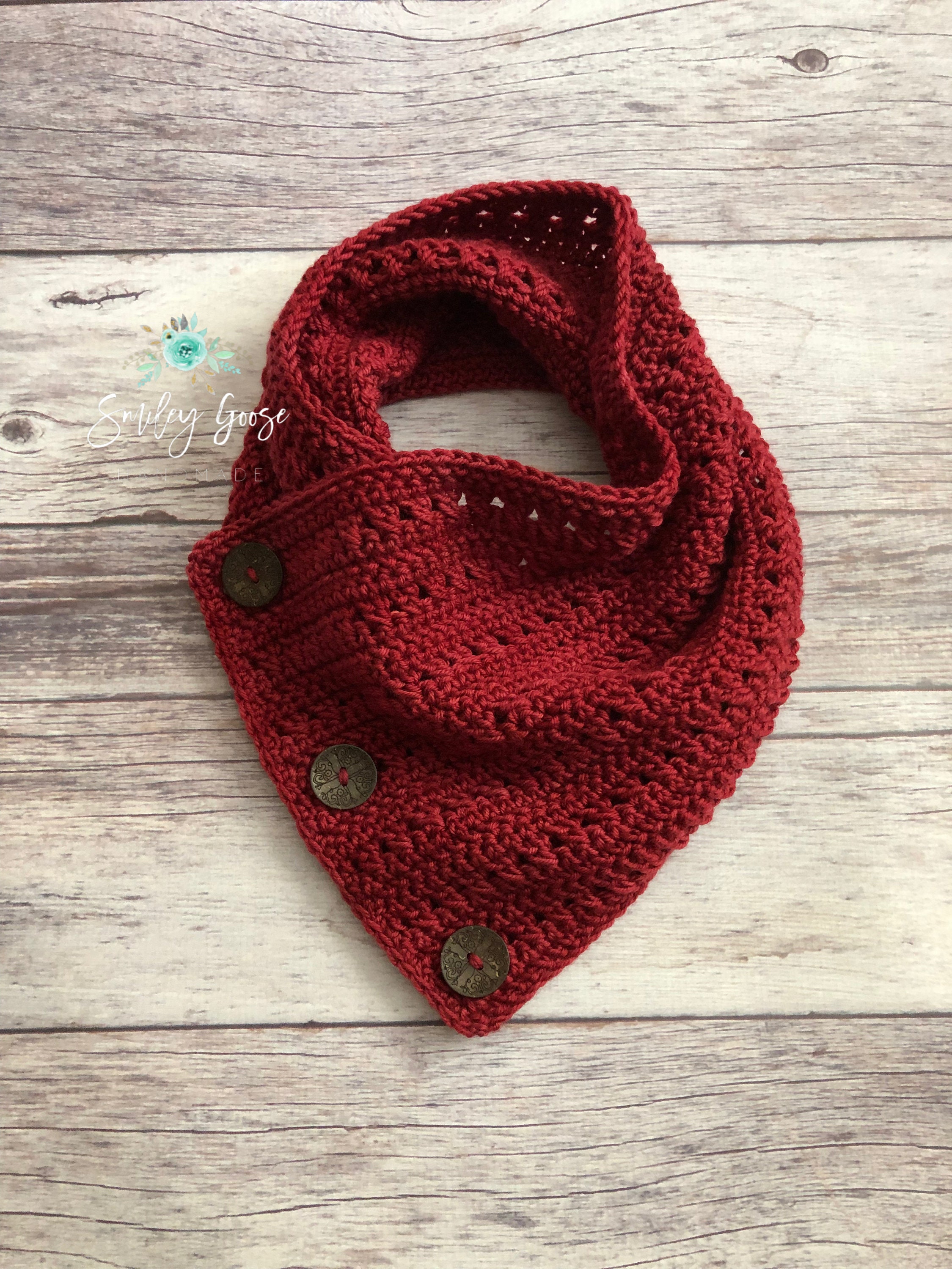 CROCHET SCARF PATTERN: Rowan Cowl Cowl With Button Closure | Etsy