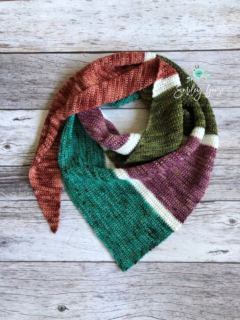 CROCHET SCARF PATTERN: Declan Triangle Scarf Asymmetrical - Etsy