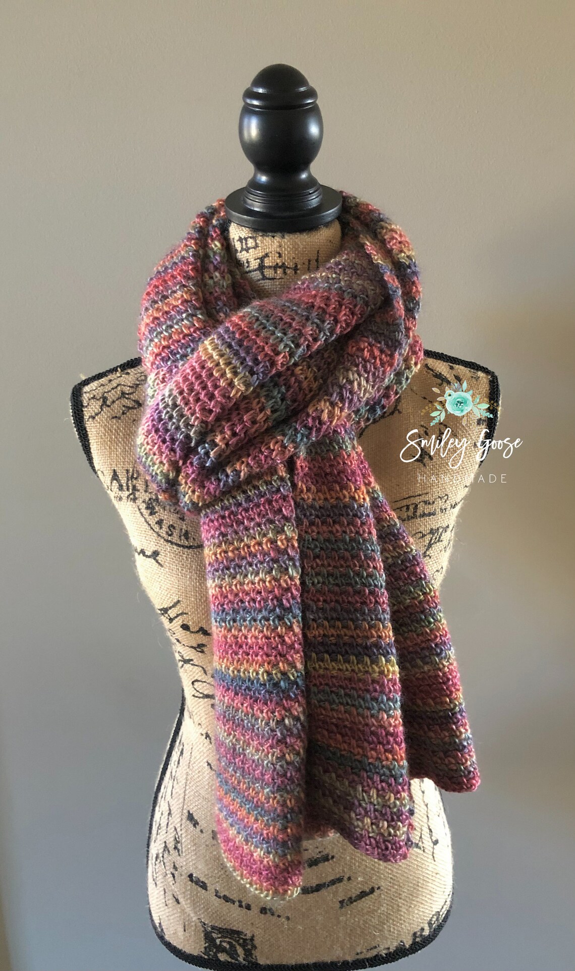 CROCHET SCARF PATTERN: Arden Blanket Scarf Easy Scarf - Etsy