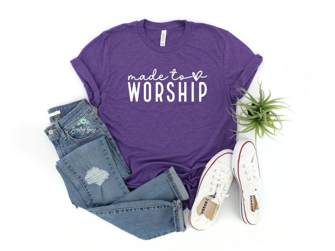 Made to Worship Shirt, Faith Shirt, Christian Clothing, Bible Verse ...