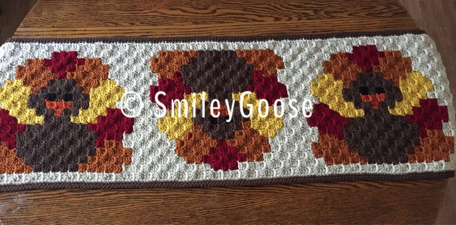 CROCHET TABLE RUNNER Pattern: Thanksgiving Table Runner C2C - Etsy