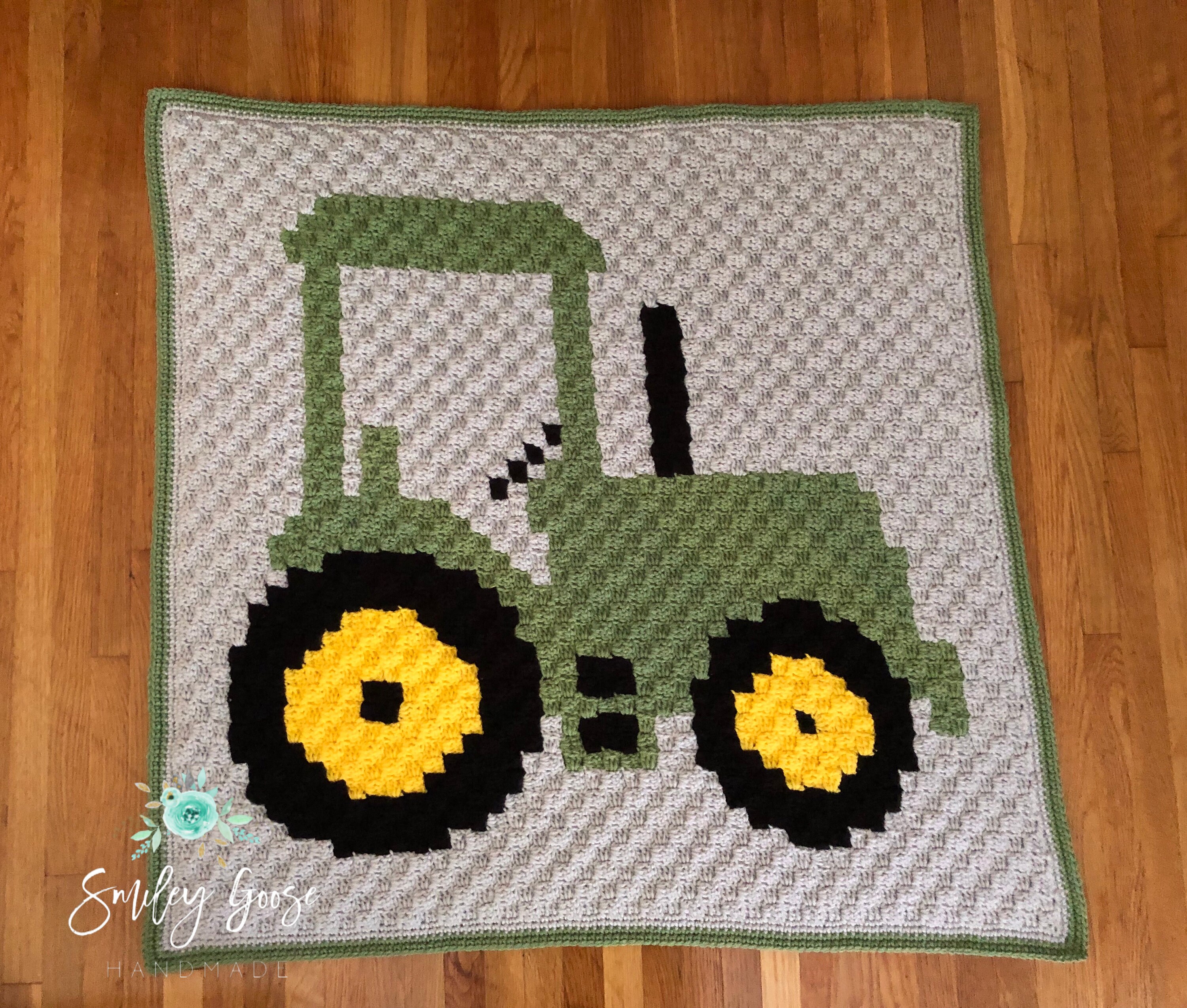 CROCHET BABY BLANKET Pattern: Tractor Baby Blanket C2C - Etsy
