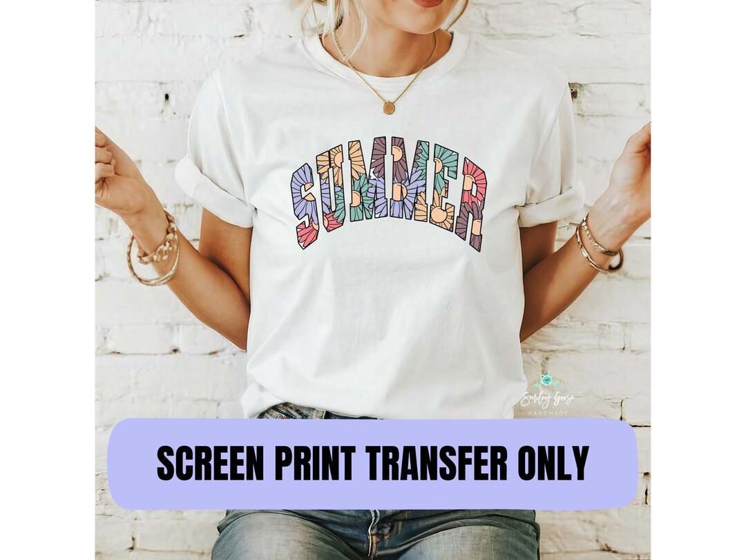 Été, Fleurs d'été, Plage, Prêt à imprimer, Transfert à chaud, Transfert ...