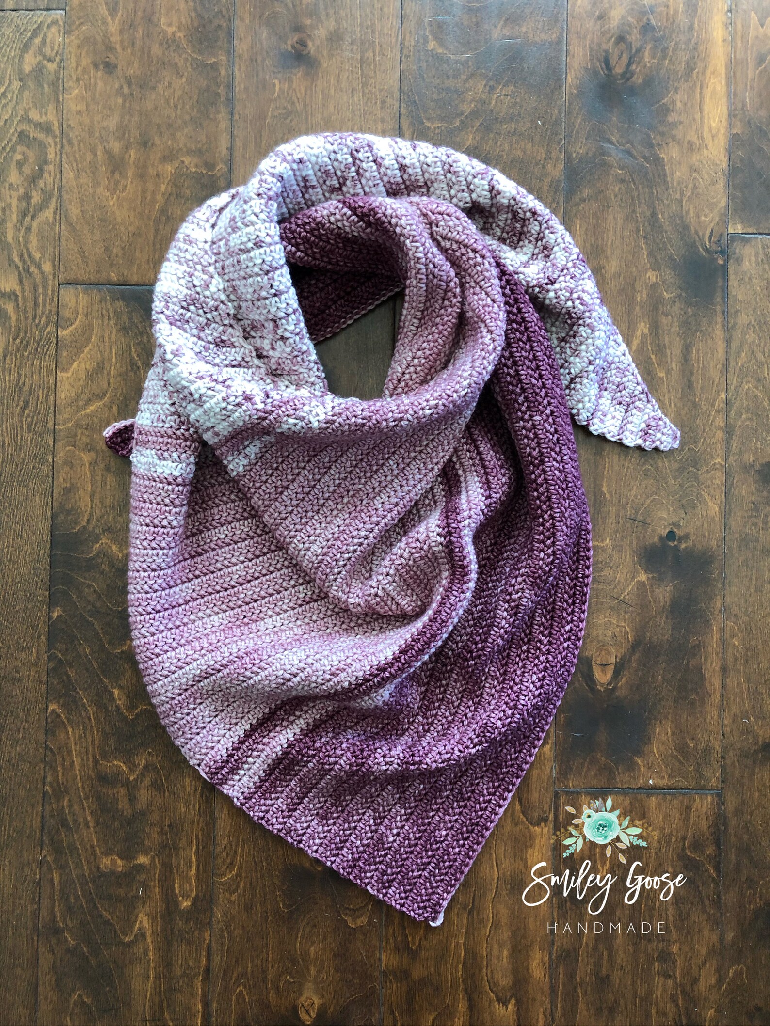 CROCHET SCARF PATTERN: Ariadne Triangle Scarf Asymmetrical - Etsy