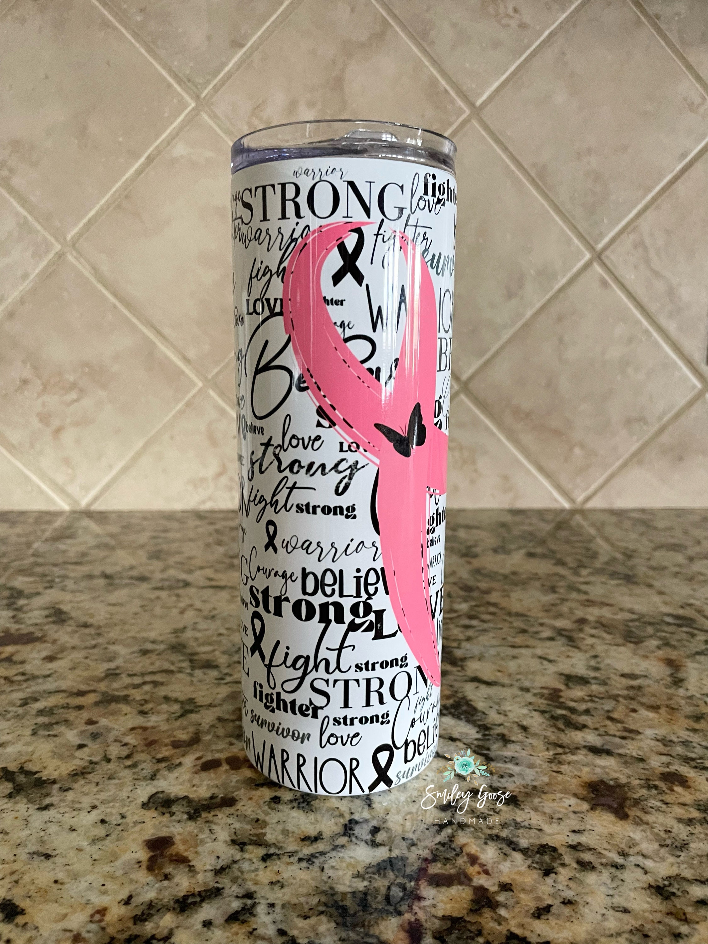 Breast Cancer Awareness Tumbler Breast Cancer Cup Pink - Etsy