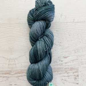 Hand Dyed Yarn, Blue Green Teal Yarn, Colorway: Blue Green OOAK, DK 3 ...
