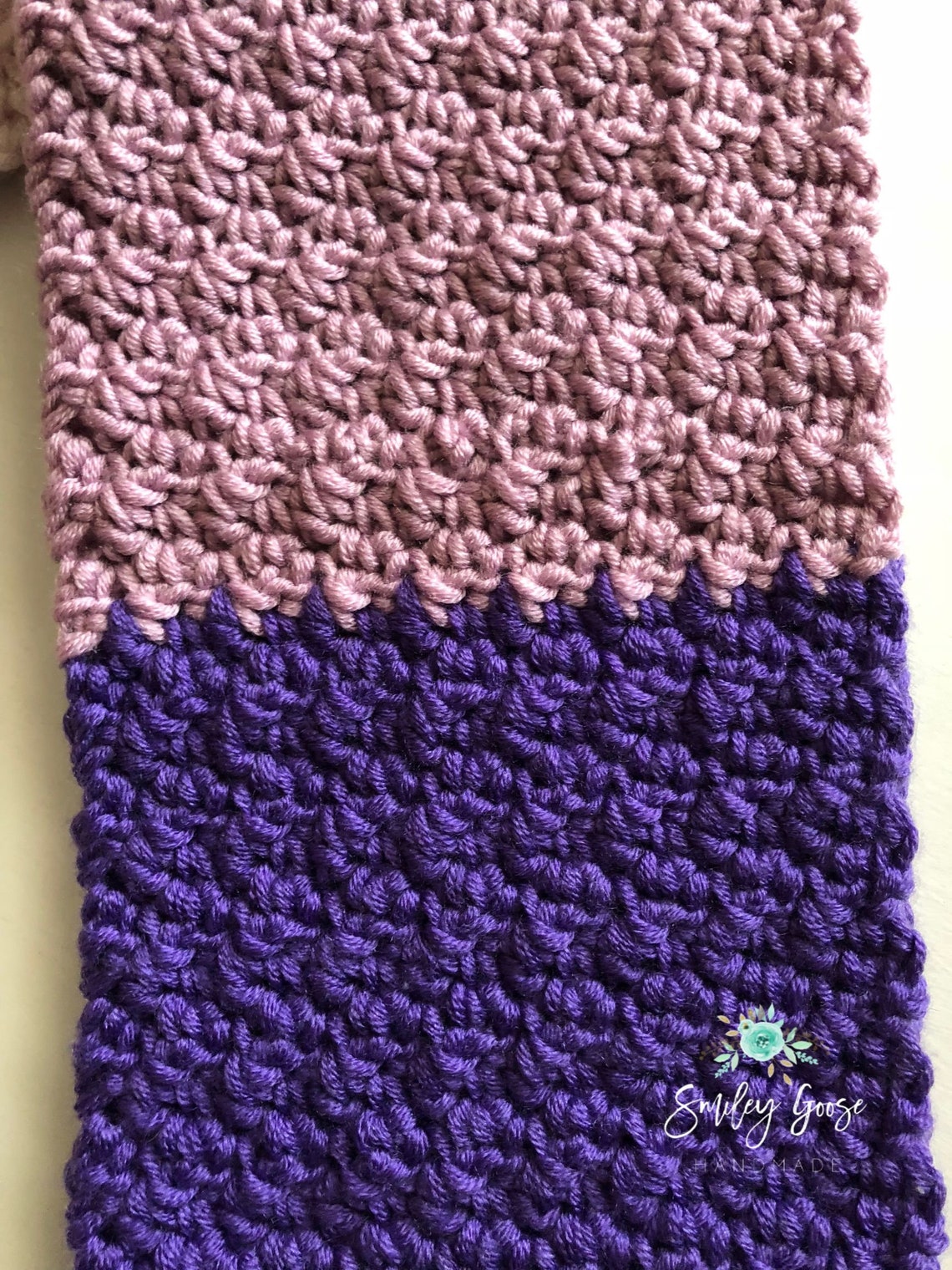 CROCHET SCARF PATTERN: Etta Color Block Scarf Easy Crochet | Etsy
