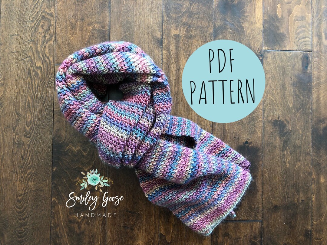 CROCHET SCARF PATTERN: Arden Blanket Scarf, Easy Scarf Pattern, Long ...