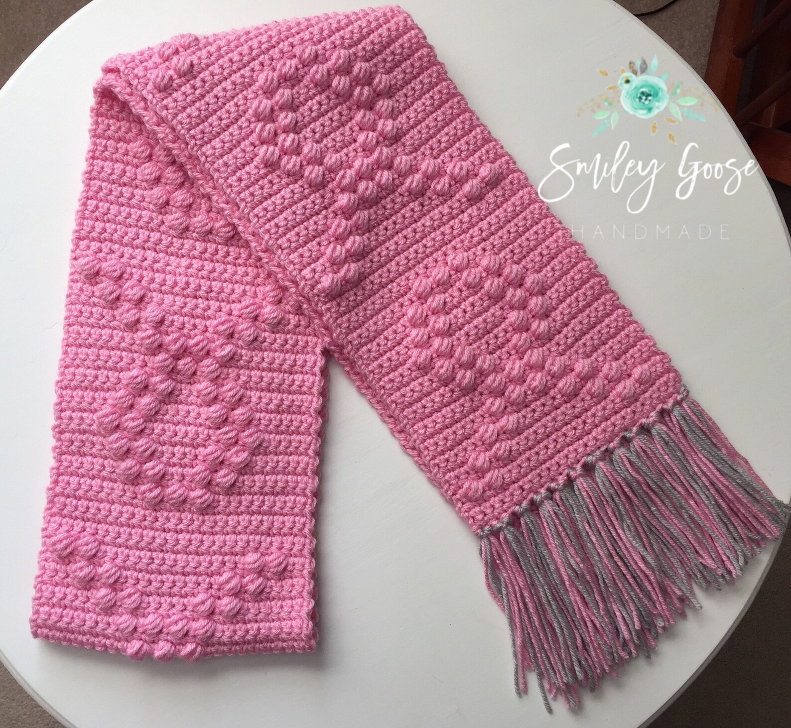 CROCHET SCARF PATTERN: Breast Cancer Awareness Scarf, Breast Cancer ...
