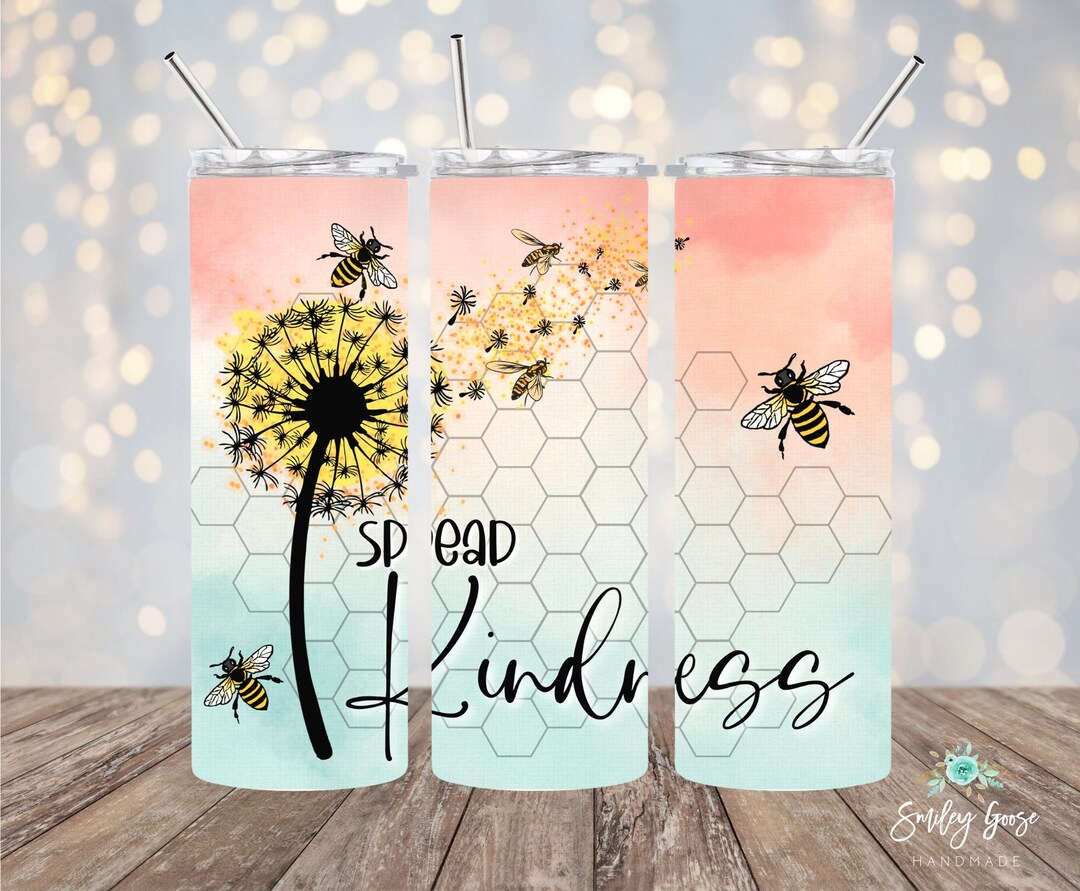Spread Kindness Tumbler, Bee Kind Cup, Bee Tumbler, Be Kind Cup ...